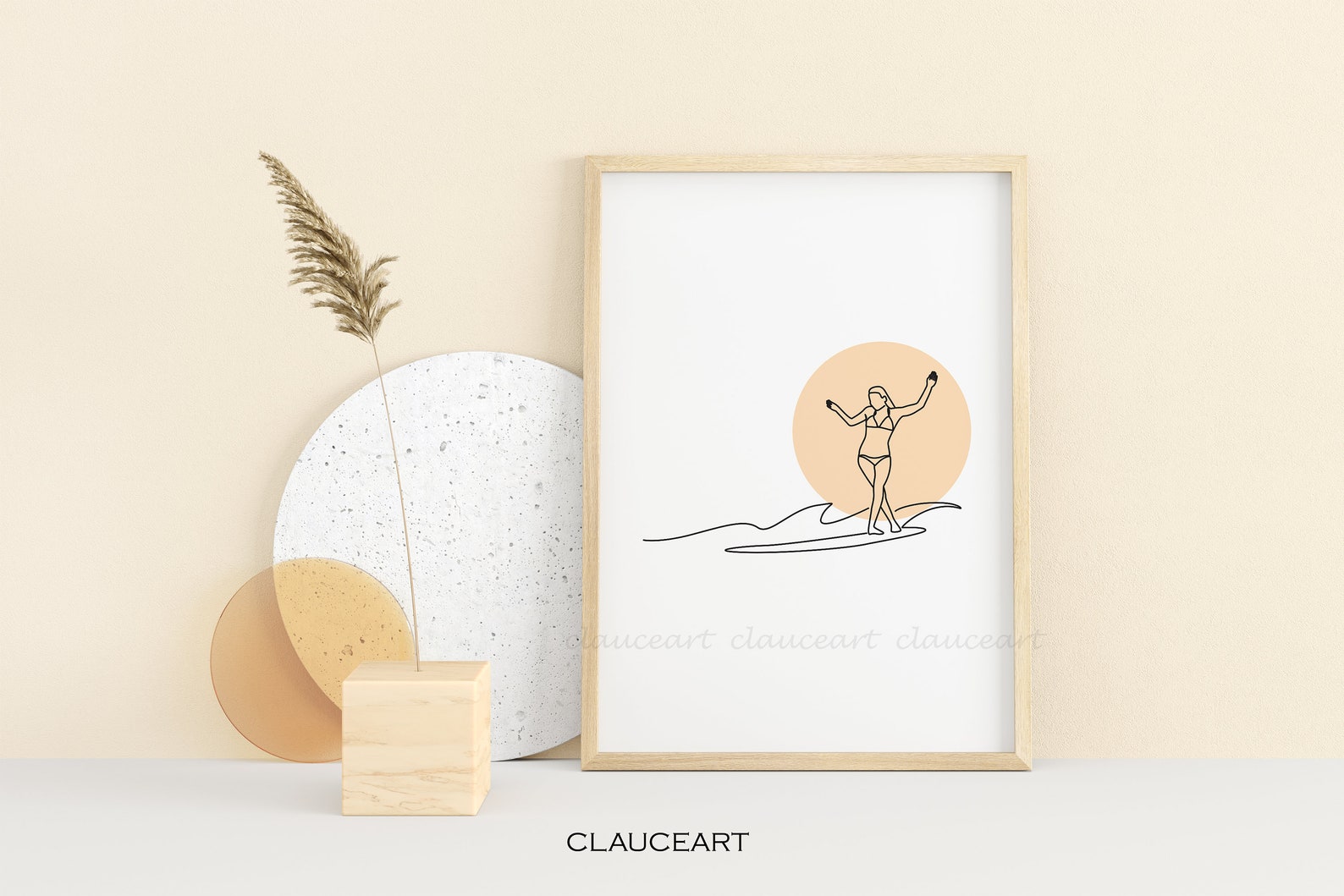 Surfboard Wall Art, Surf Art, Surf Line Drawing, Minimalist Wall Art ...