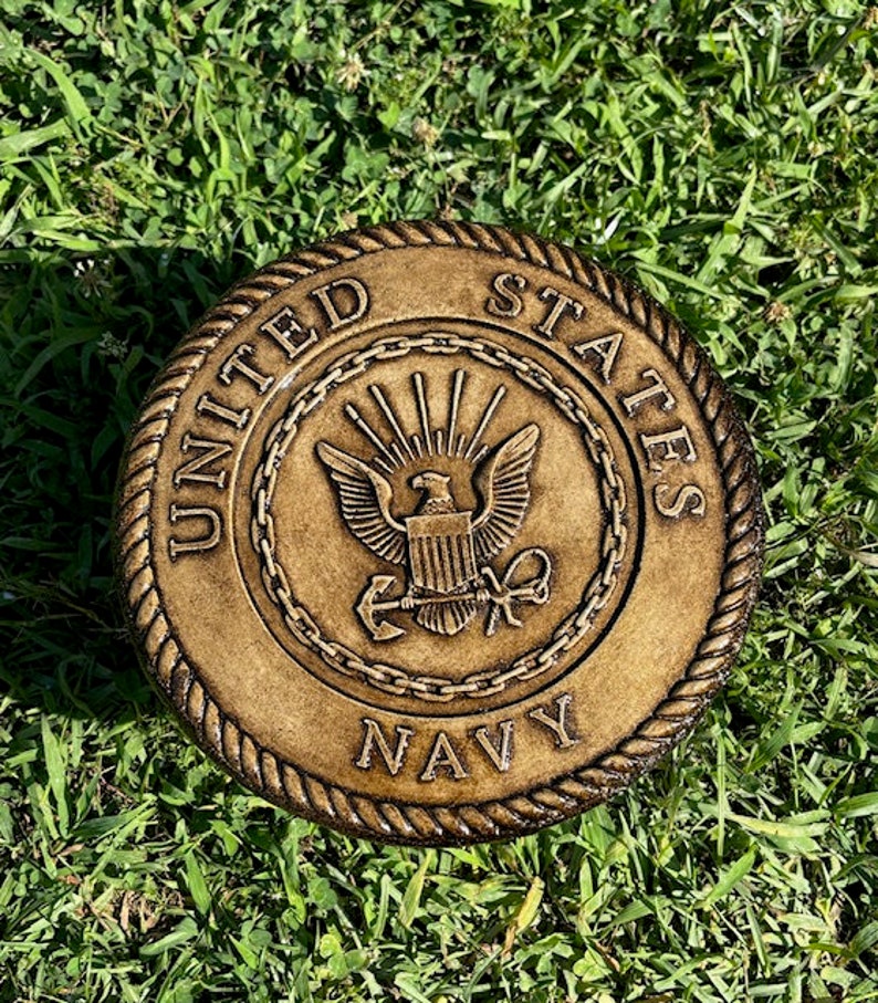 Navy Military Cement Stepping Stone Garden Paver - Etsy