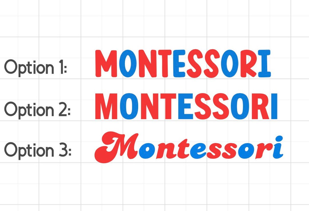 Montessori Decal Red Consonants Blue Vowels - Etsy