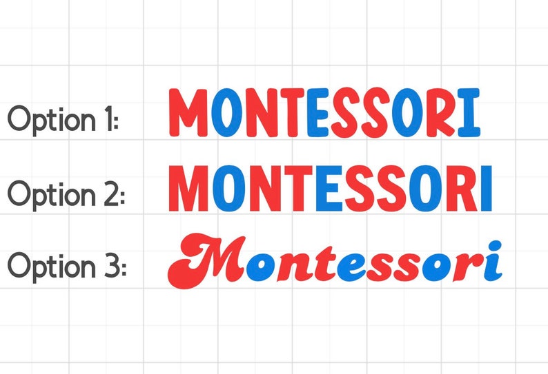 Montessori Decal Red Consonants Blue Vowels - Etsy
