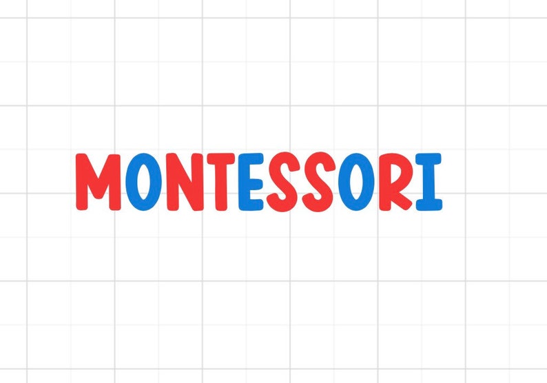 Montessori Decal Red Consonants Blue Vowels - Etsy