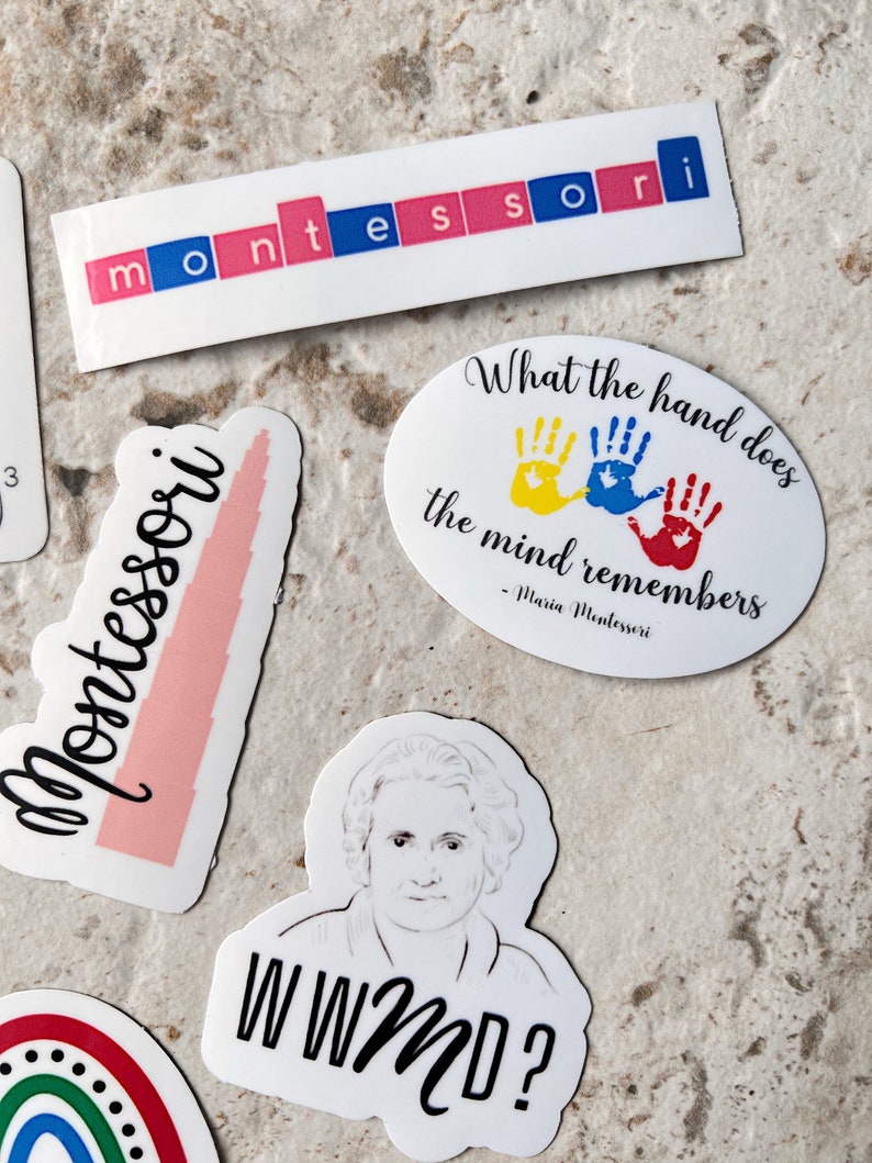 Waterproof Montessori Stickers Pack of 7 / Teacher Gift / School Gift ...