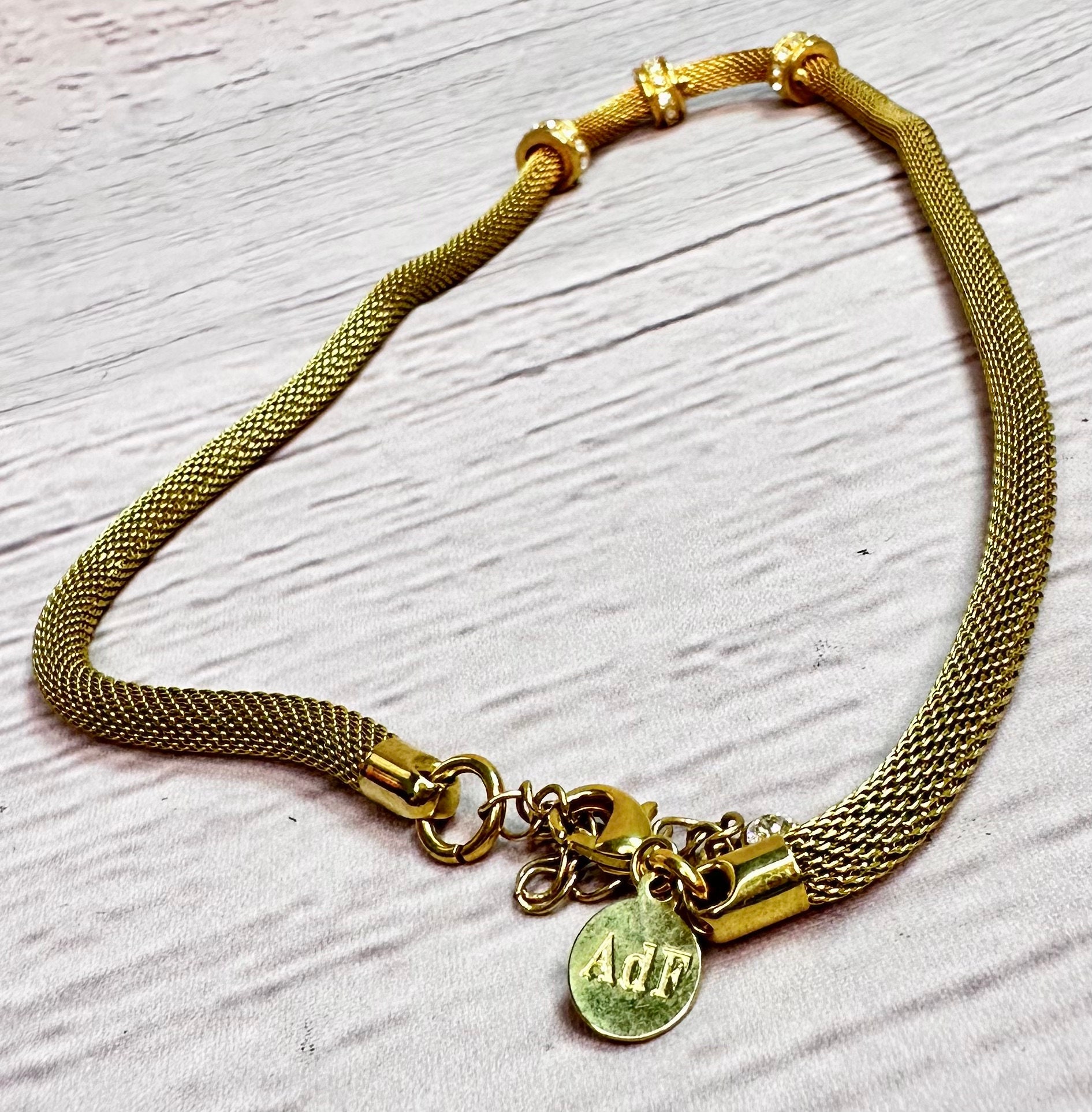 1980s Vintage Gold Rope Diamante Necklace | Vintage Necklace | Costume ...