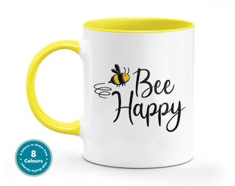Bee Happy Mug - Etsy