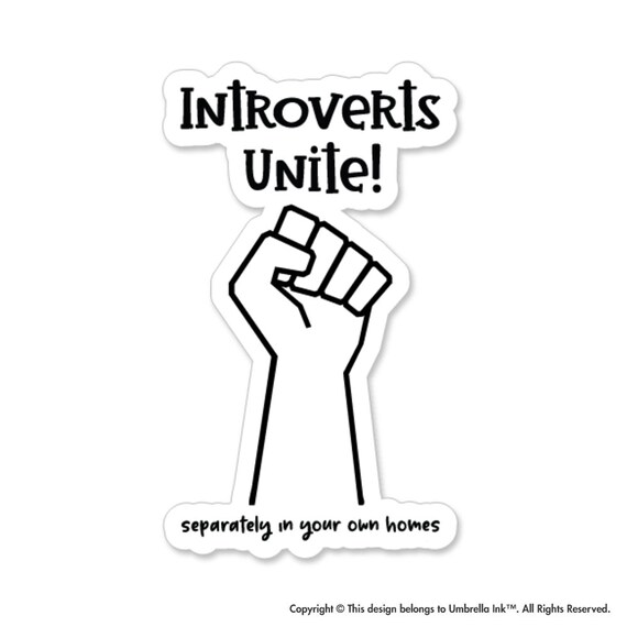 Bumper Stickers Introverts Unite In Your Own Home Car Decal Vinyl ...