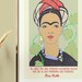 FRIDA KAHLO Poster Frieda Kahlo Print Quote Wall - Etsy