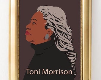 Toni Morrison Author Poster Literary Poster Writer Gift - Etsy