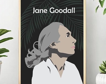 Jane Goodall Print - Etsy
