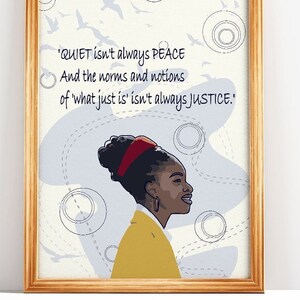 Amanda Gorman Justice Quote Poster Print "the Hill We Climb" Gorman ...