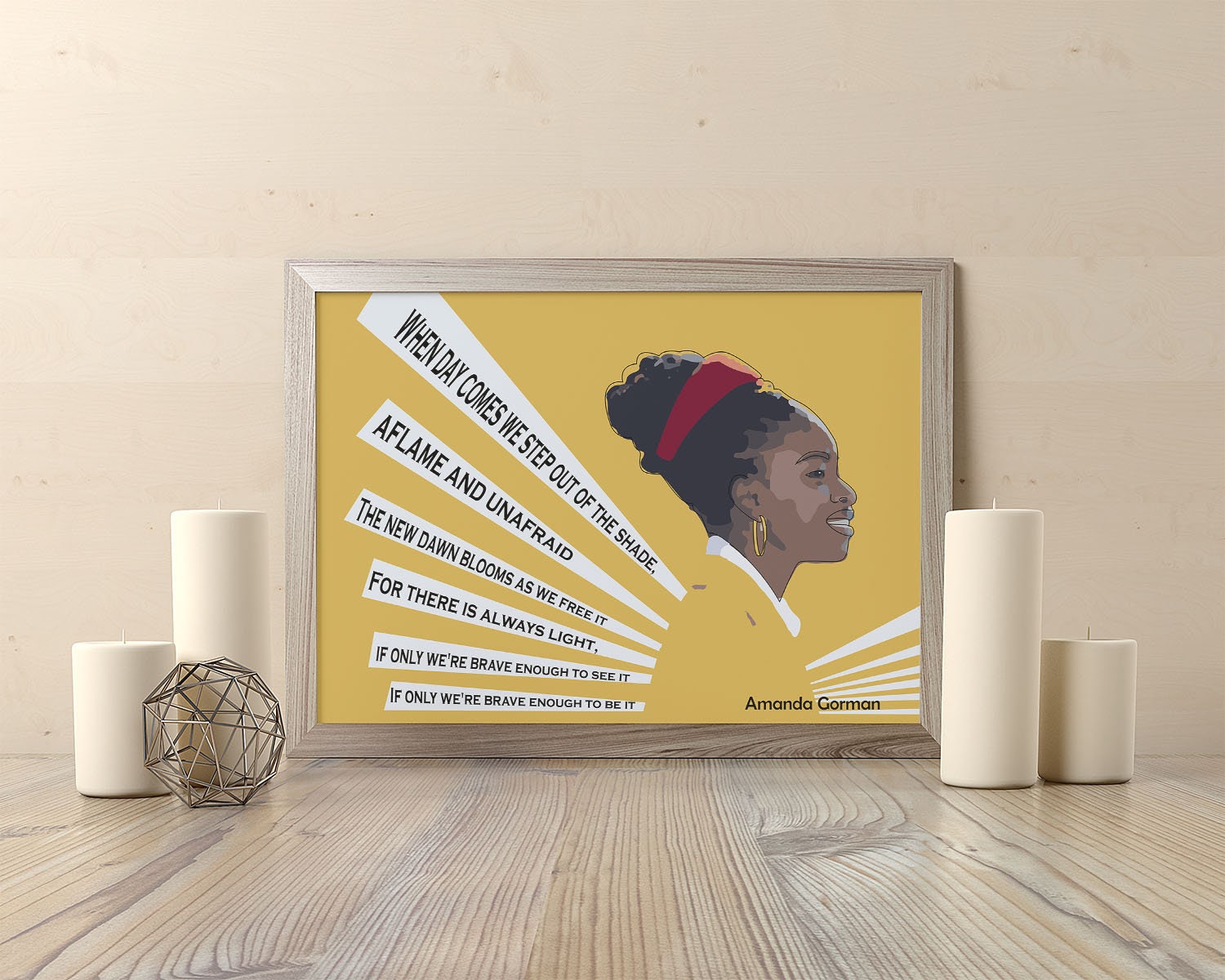 Amanda Gorman Light the Hill We Climb Quote Poster - Etsy