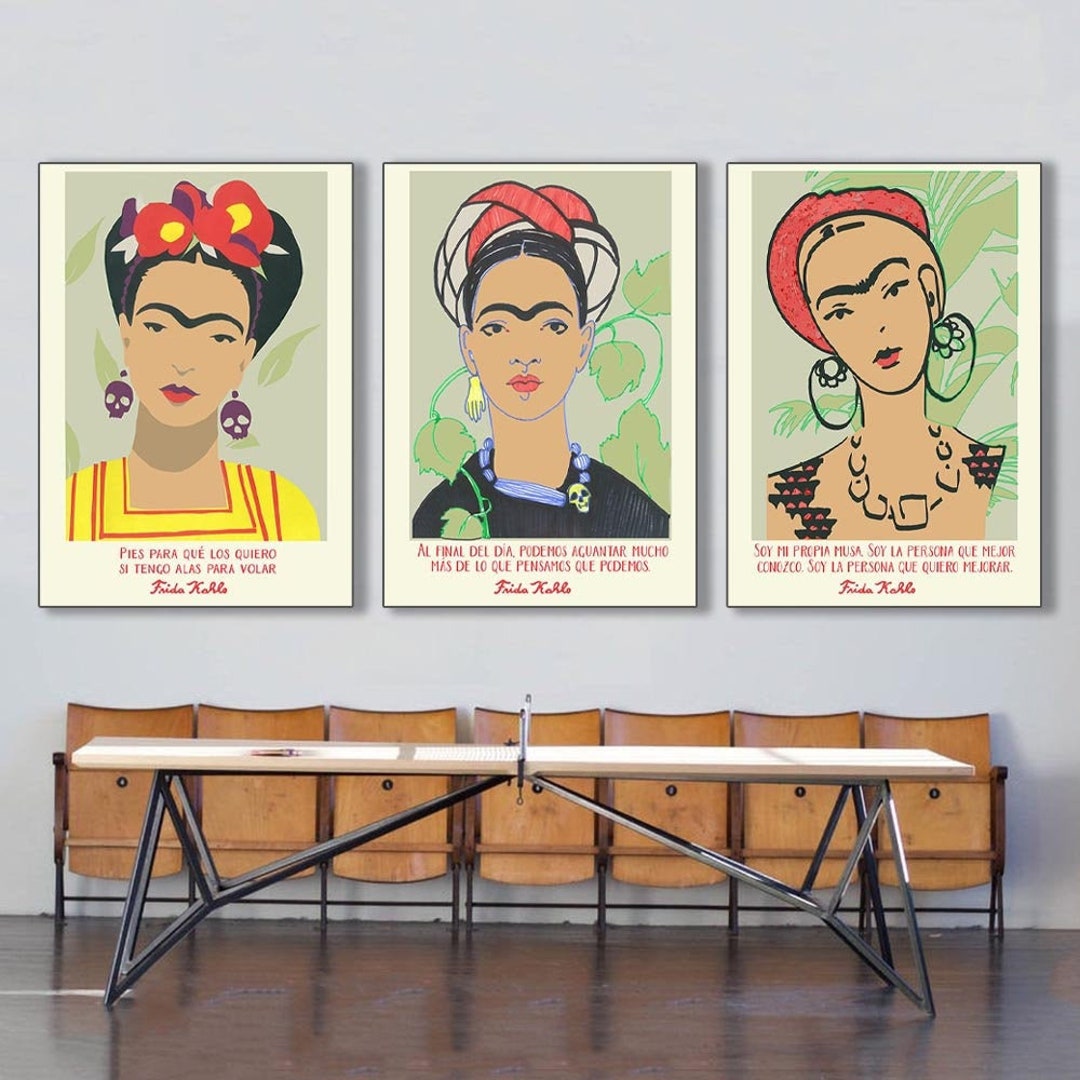 FRIEDA KAHLO Print, Frida Kahlo Poster SET of 3, Quote, Frieda Kahlo ...