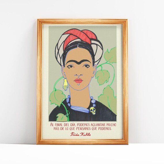 FRIDA KAHLO poster Frieda Kahlo print quote wall | Etsy