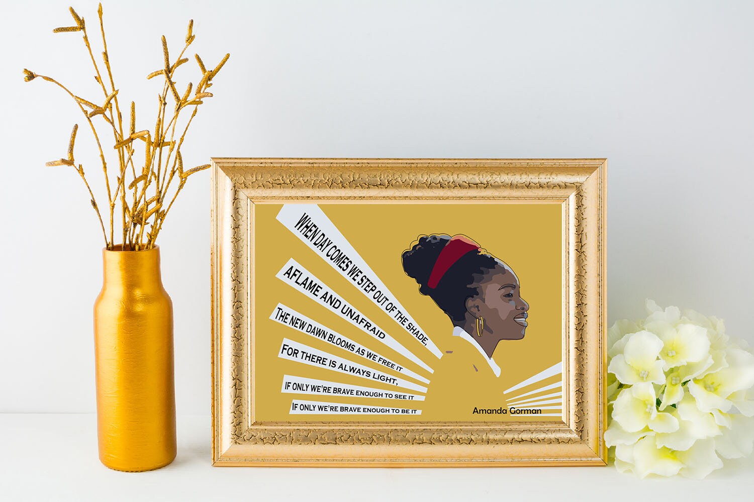 Amanda Gorman Light the Hill We Climb Quote Poster - Etsy