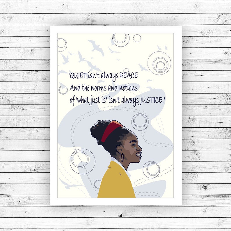 Amanda Gorman Justice Quote Poster Print the Hill We - Etsy