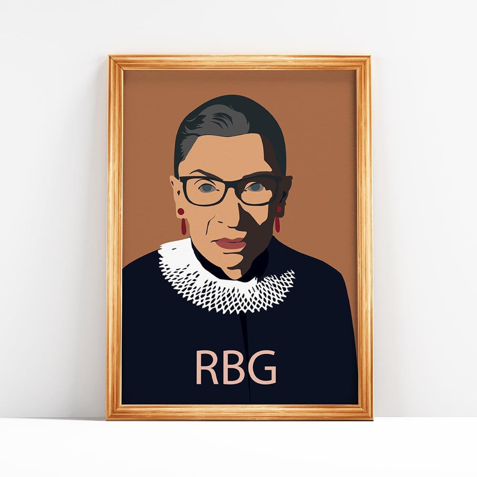 RBG Poster Print Ruth BADER GINSBURG Dissent Collar Lawyer - Etsy