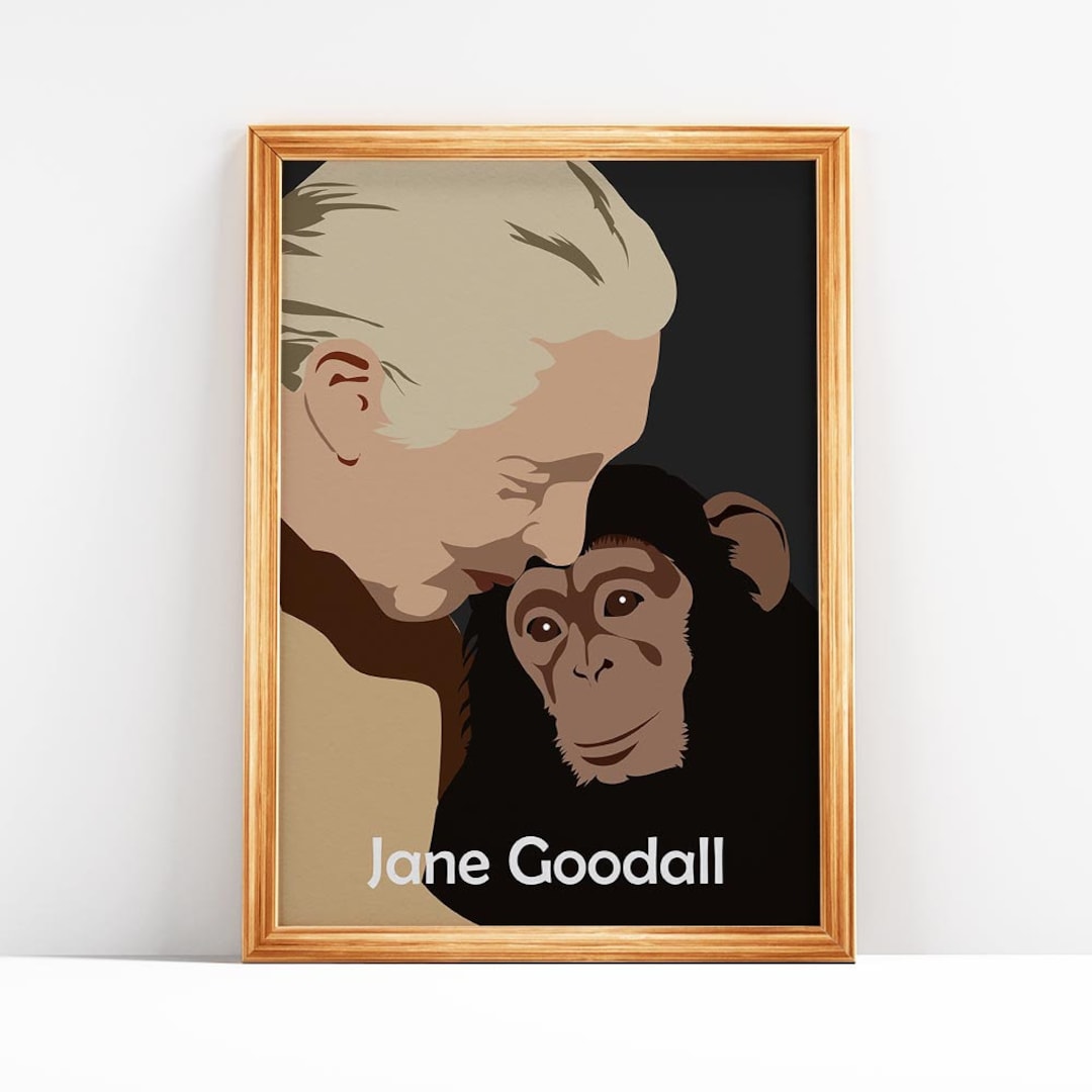 Jane Goodall Poster Art Print Chimpanzee Female Scientist Science ...