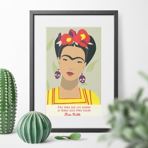 FRIDA KAHLO Print, Poster, Frieda Kahlo Print, Quote, Wall Art,portrait ...