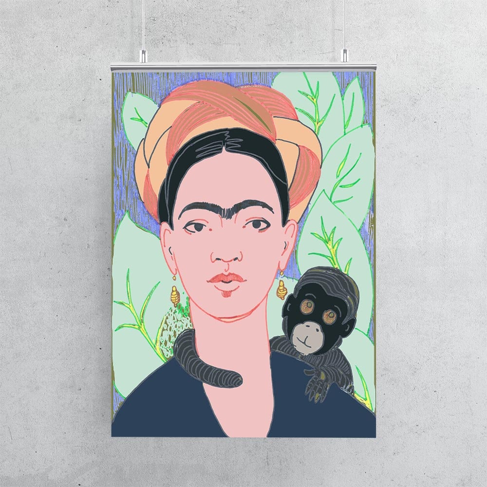 FRIDA KAHLO portrait Frieda Kahlo print poster quote wall | Etsy