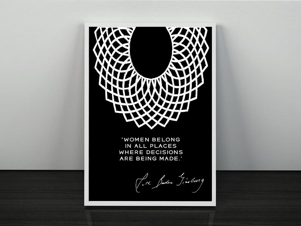 Supreme Court Ruth Bader Ginsburg Rbg Poster Print Dissent | Etsy