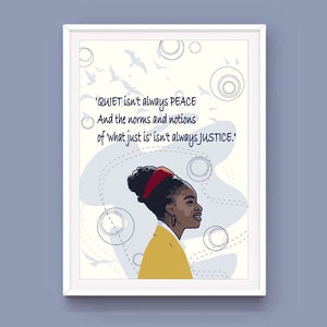 Amanda Gorman Justice Quote Poster Print "the Hill We Climb" Gorman ...