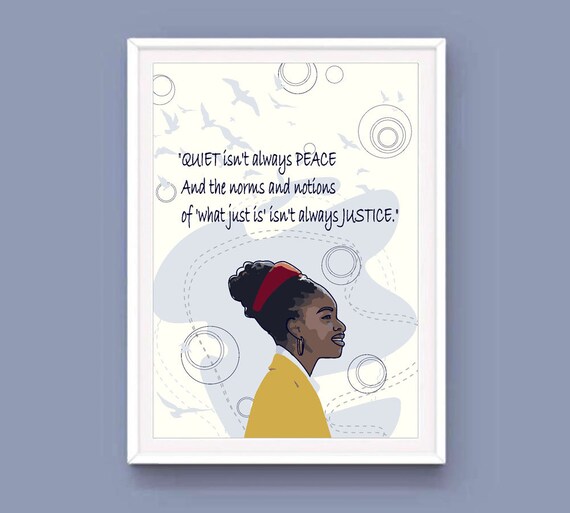 Amanda Gorman Justice Quote Poster Print the Hill We - Etsy