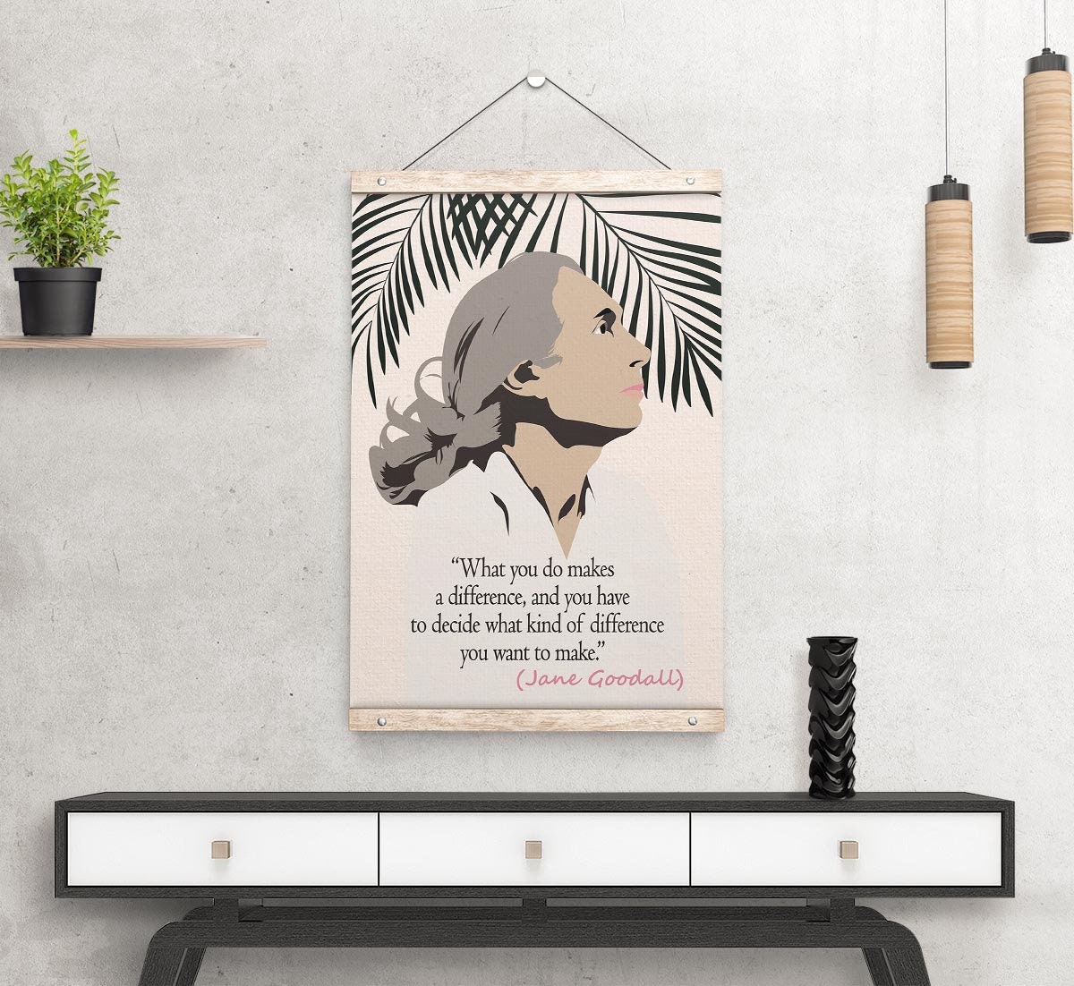 Jane Goodall Quote Poster Art Print Makes a Difference | Etsy