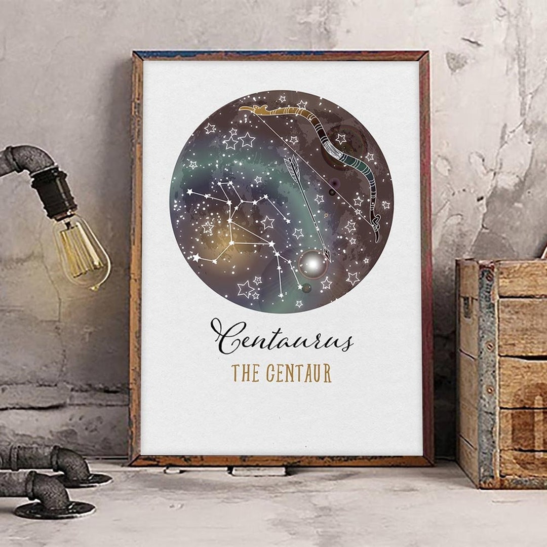 Centaurus Constellation Astronomy Poster Astronomy Print Constellation ...