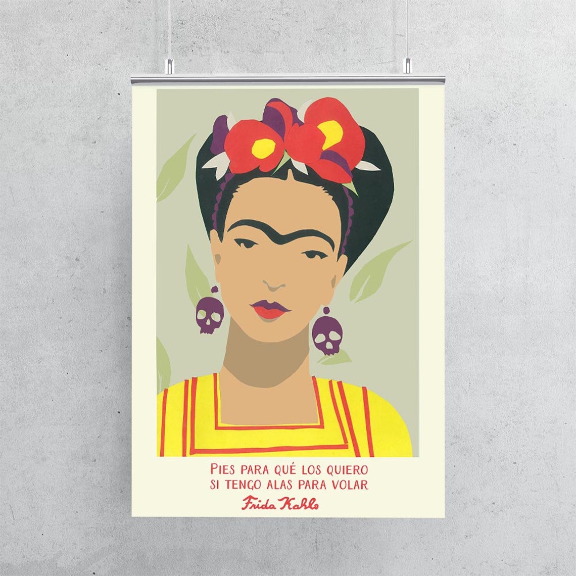 FRIDA KAHLO print poster Frieda Kahlo print quote wall | Etsy