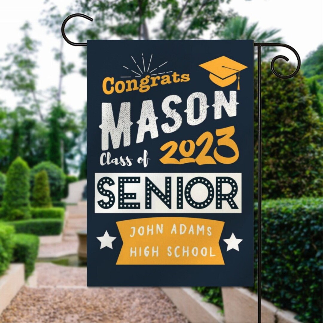 Graduation Senior Flag 2023 Personalized Flag High School Grad College ...