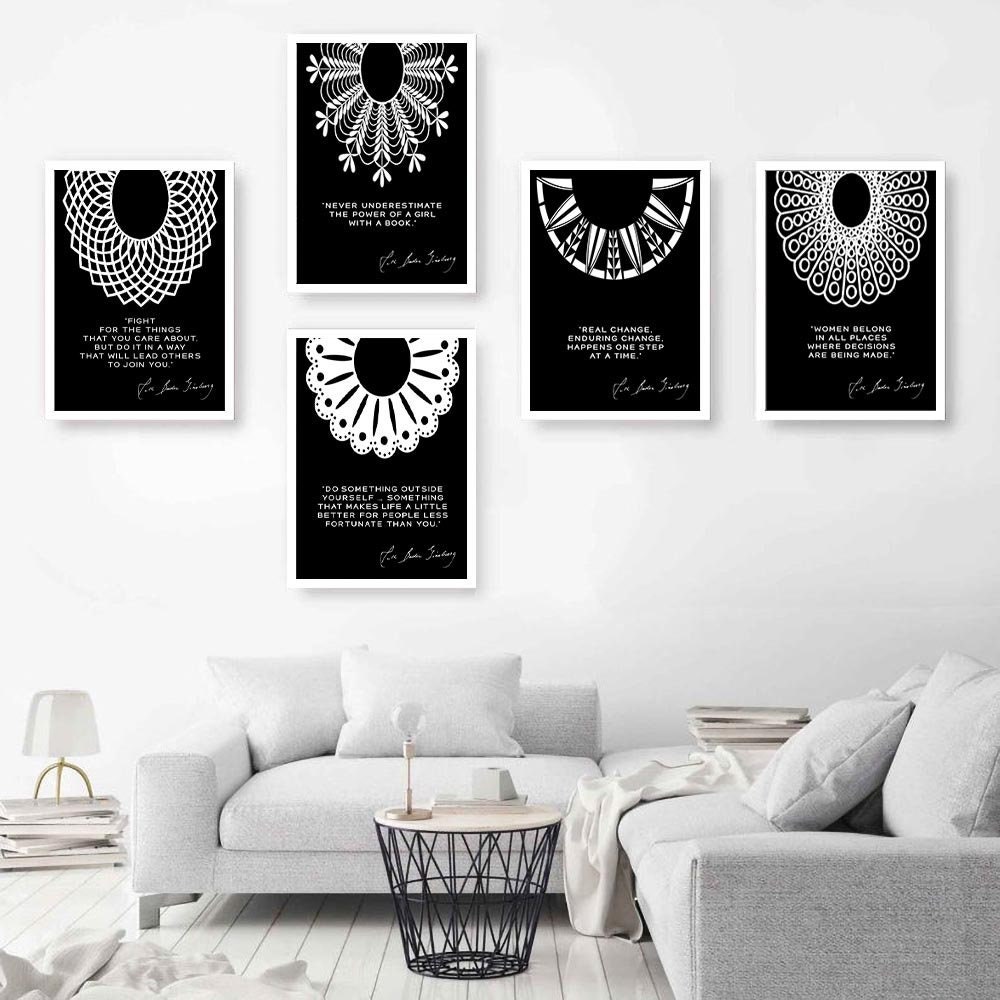Dissent Collar RBG POSTER Print SET of 5 Ruth Bader Ginsburg - Etsy