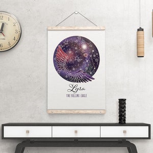 Lyra Constellation Astronomy Print Constellation Art Astronomy Gifts ...