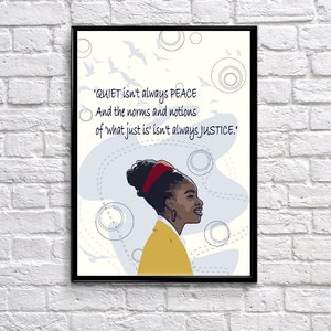 Amanda Gorman Justice Quote Poster Print "the Hill We Climb" Gorman ...