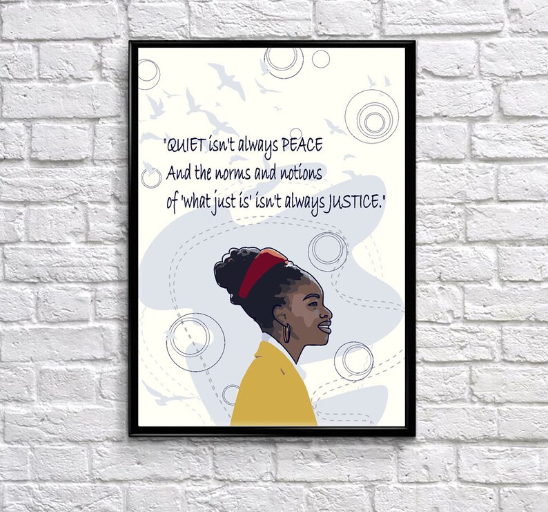 Amanda Gorman Justice Quote Poster Print the Hill We - Etsy