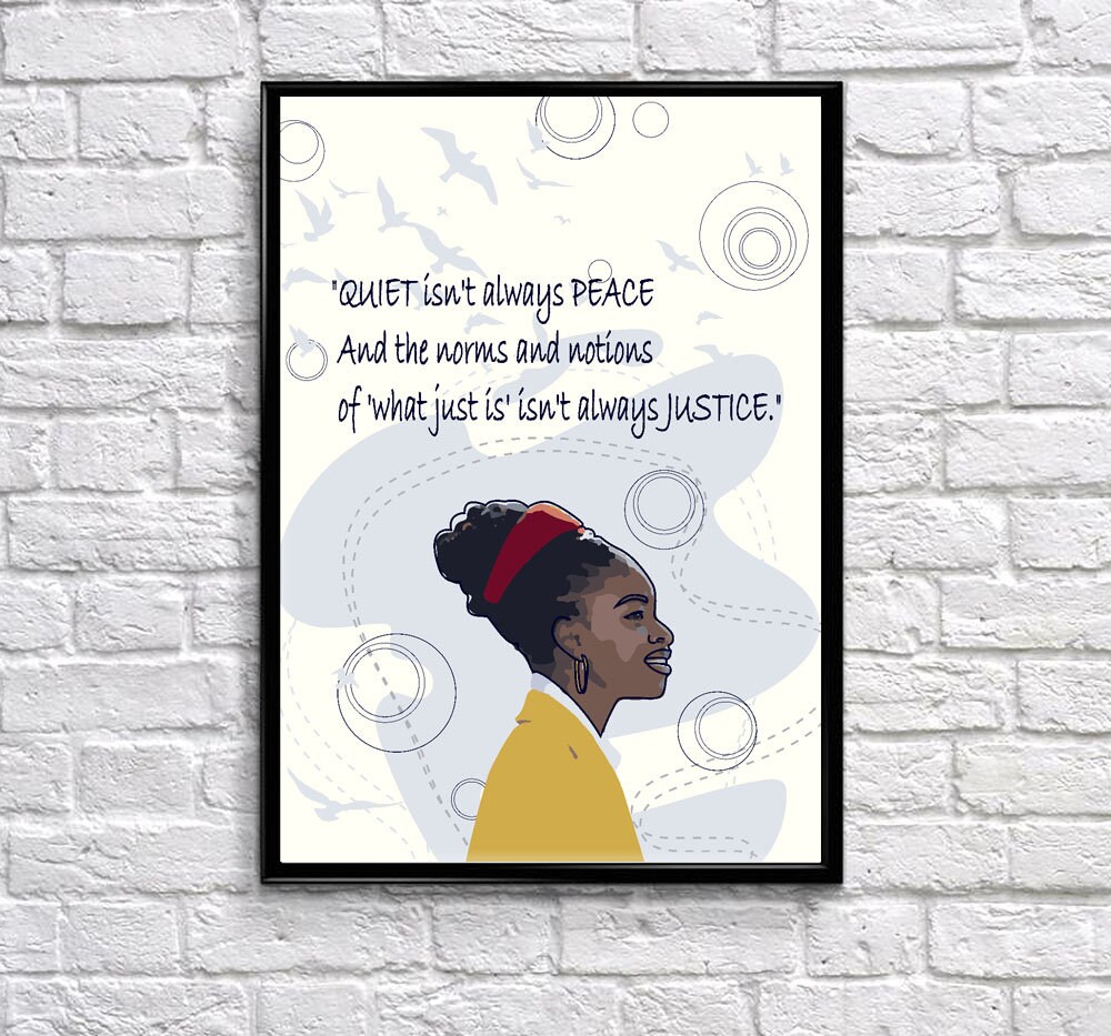 Amanda Gorman Justice Quote Poster Print The Hill We | Etsy