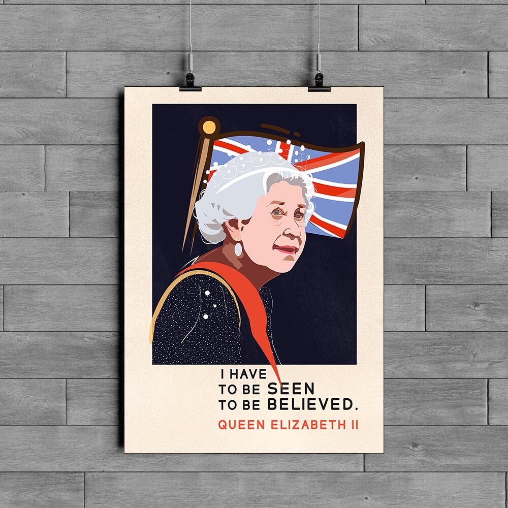 Queen Elizabeth II RIP Queen Poster Commemorative Gift - Etsy