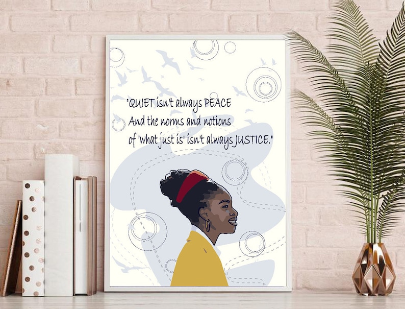 Amanda Gorman Justice Quote Poster Print the Hill We - Etsy