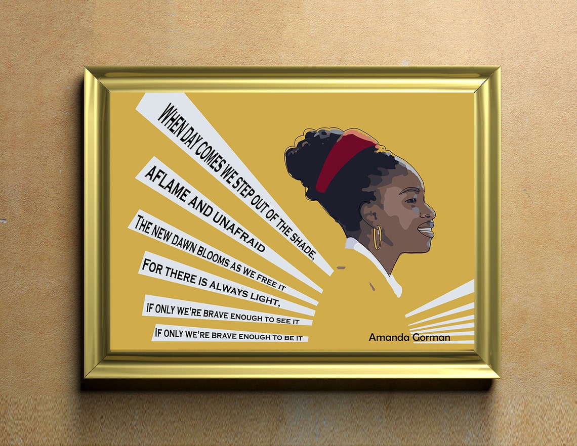 Amanda Gorman Light the Hill We Climb Quote Poster - Etsy