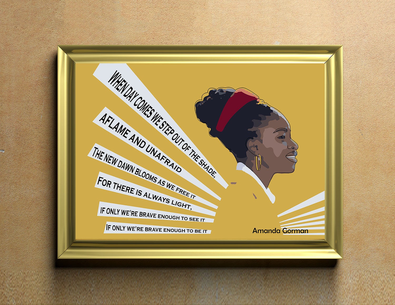 Amanda Gorman Light the Hill We Climb Quote Poster - Etsy