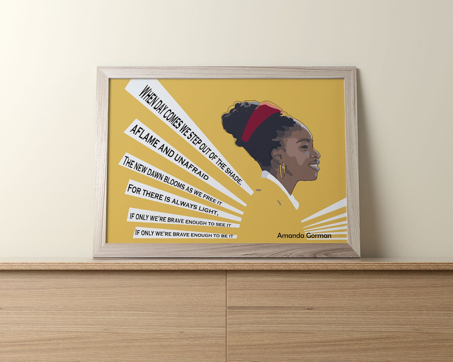 Amanda Gorman Light the Hill We Climb Quote Poster - Etsy