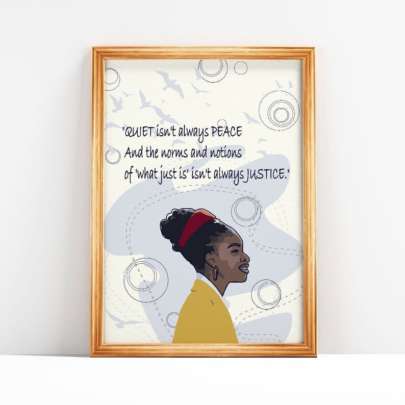Amanda Gorman Justice Quote Poster Print the Hill We - Etsy