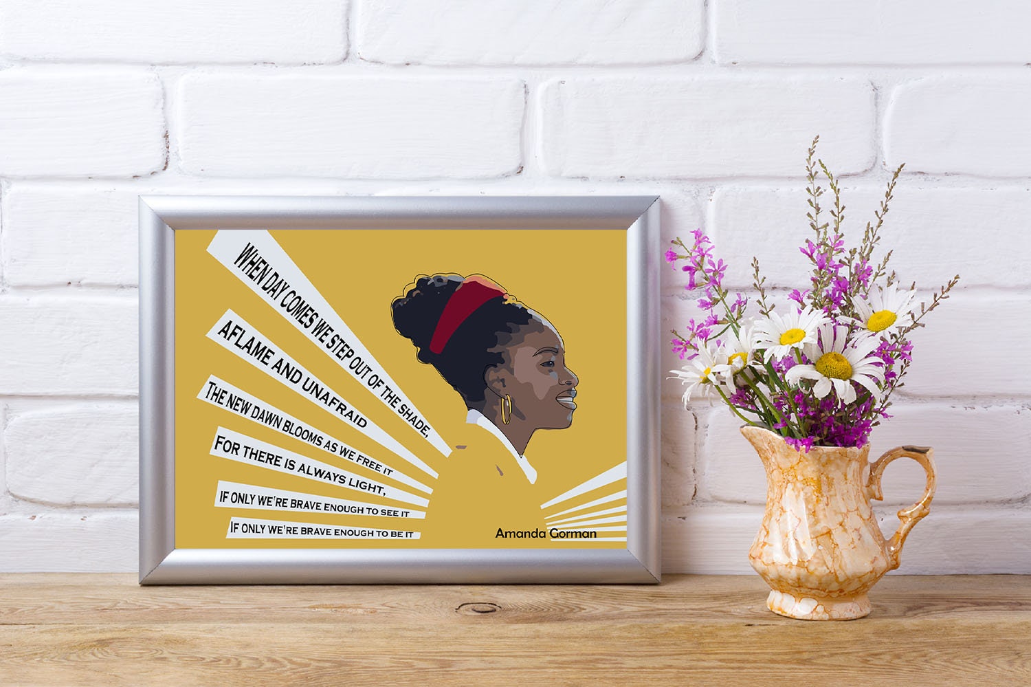 Amanda Gorman Light the Hill We Climb Quote Poster - Etsy