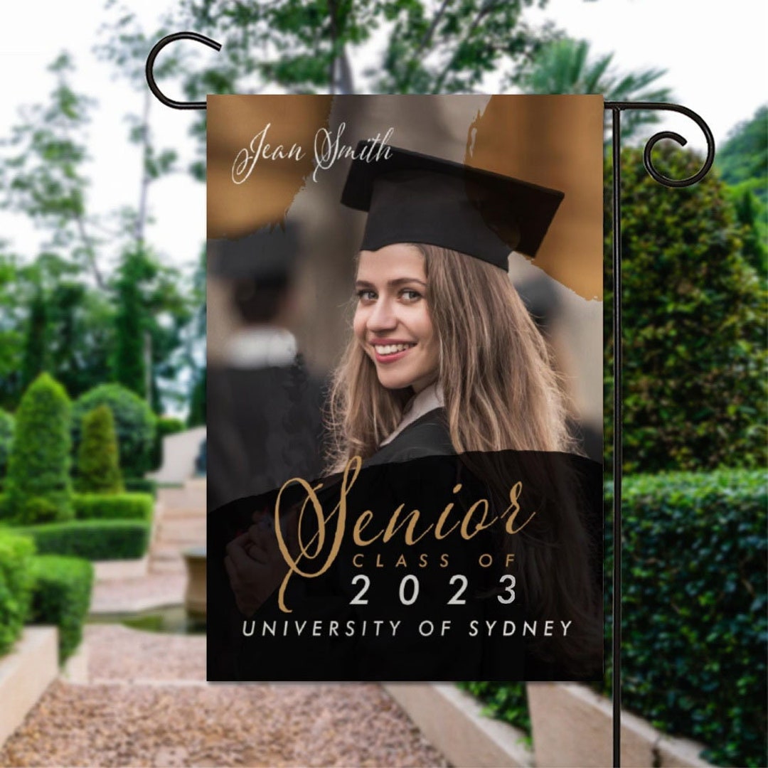 Graduation Photo Flag Graduation Yard Sign Garden Flag Digital Download ...