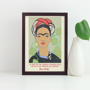 FRIDA KAHLO Poster, Frieda Kahlo Print, Quote, Wall Art,portrait ...