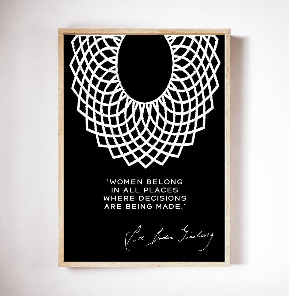 Supreme Court Ruth Bader Ginsburg Rbg Poster Print Dissent | Etsy