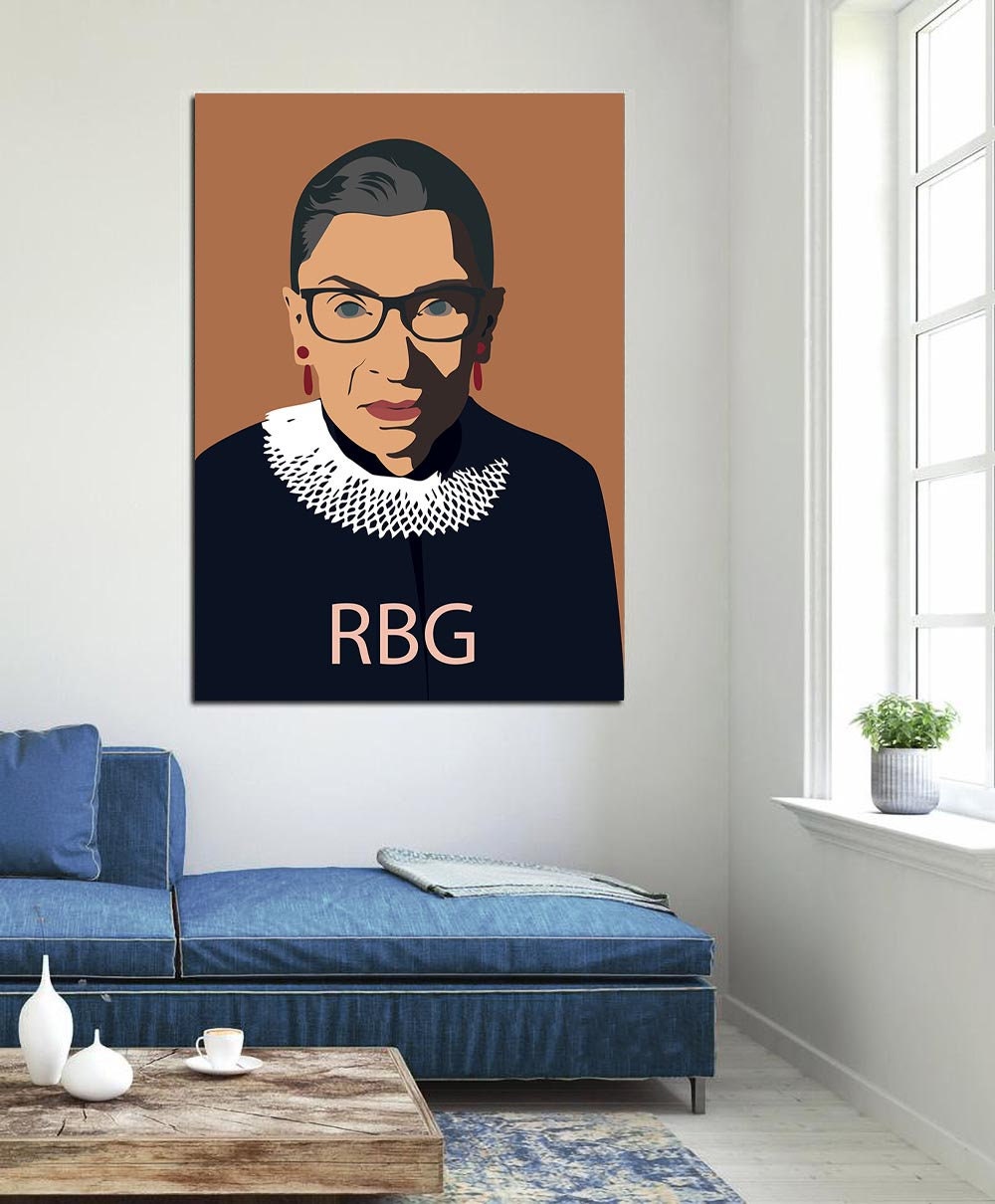 RBG poster print Ruth BADER GINSBURG Dissent collar Lawyer | Etsy