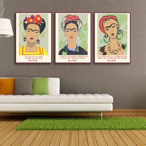 FRIEDA KAHLO Print, Frida Kahlo Poster SET of 3, Quote, Frieda Kahlo ...