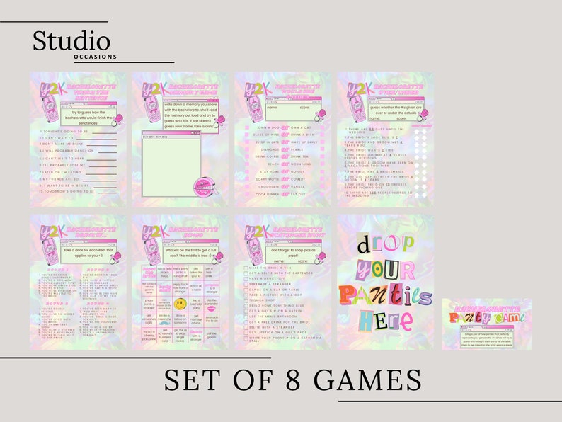 Y2K Bachelorette Party Games 2000s Throwback Bachelorette - Etsy