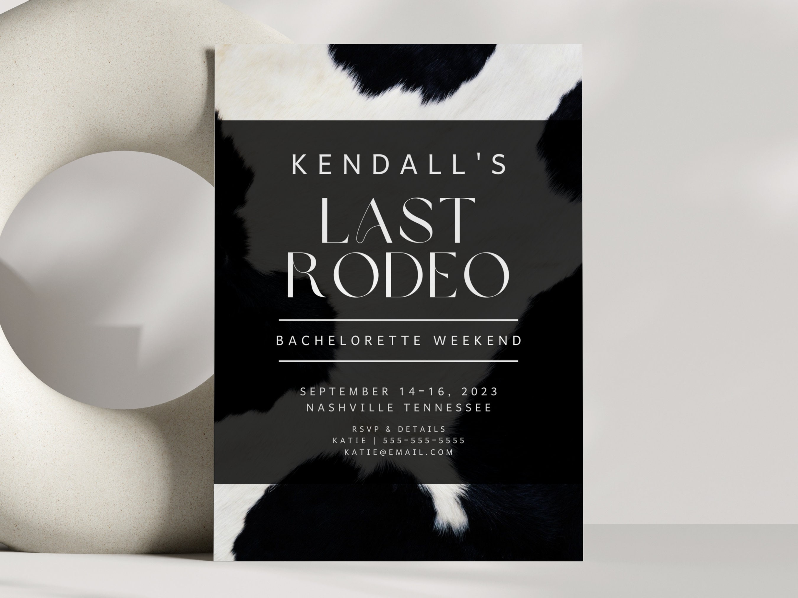 Last Rodeo Bachelorette Invitation Template | Cowgirl Bachelorette ...