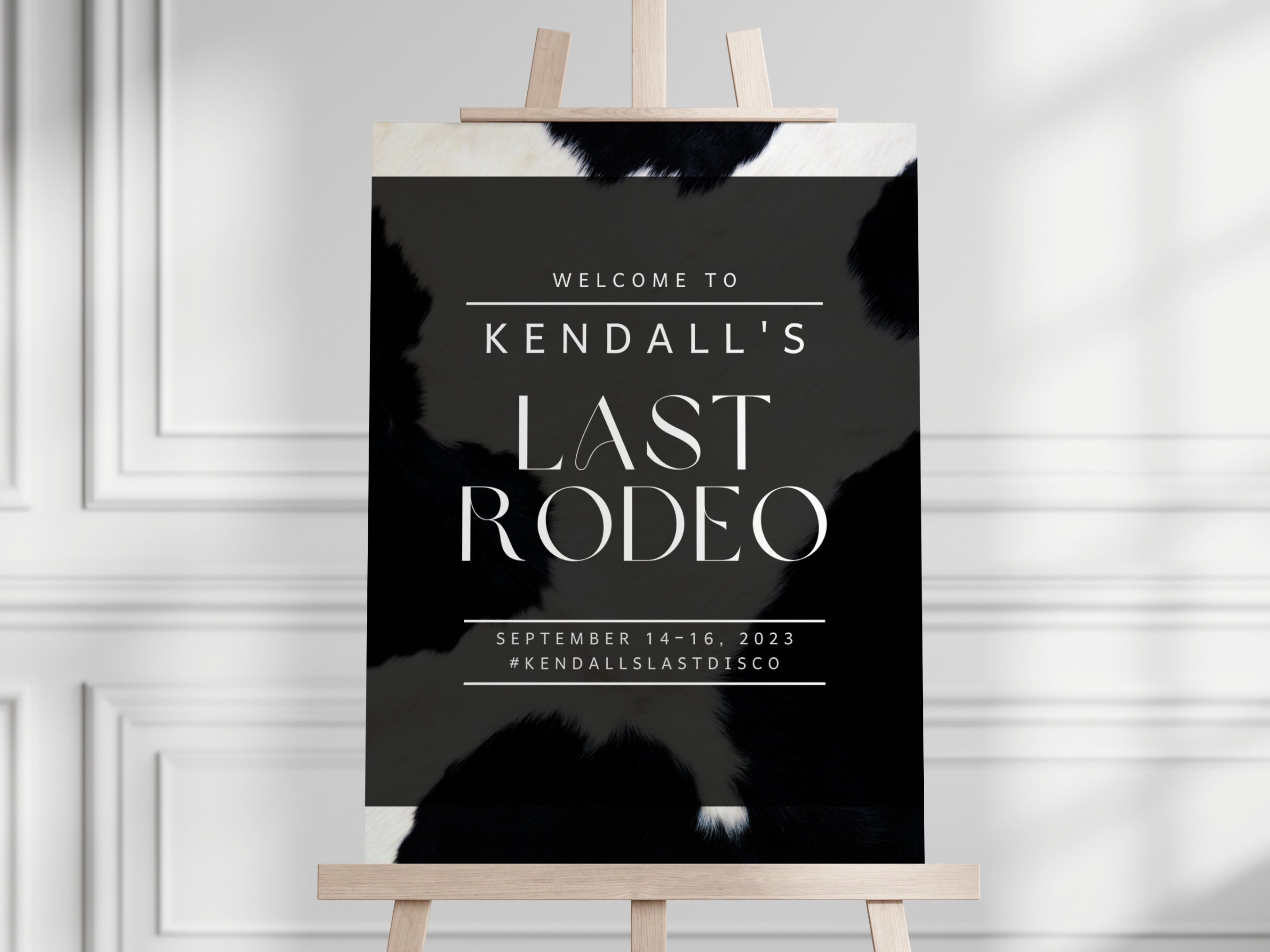 Last Rodeo Bachelorette Party Welcome Sign Nash Bash Cowgirl ...