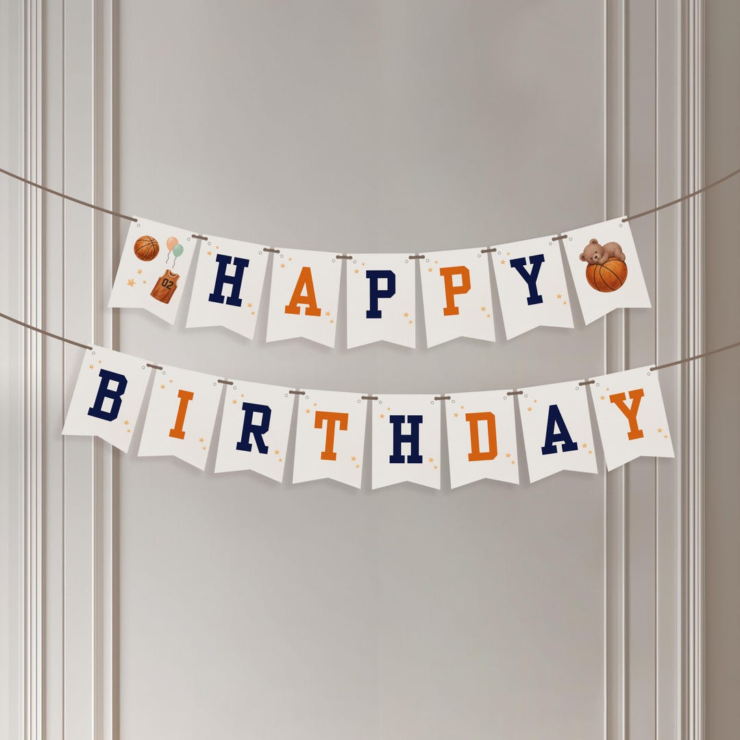 Born to Ball Garlands Banner, Basketball Birthday Party Garlands Banner ...